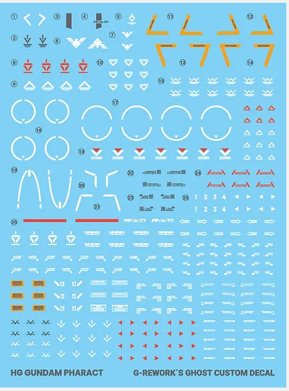 G-Rework - HG Pharact Waterslide Decals – Canberra Hobby Centre